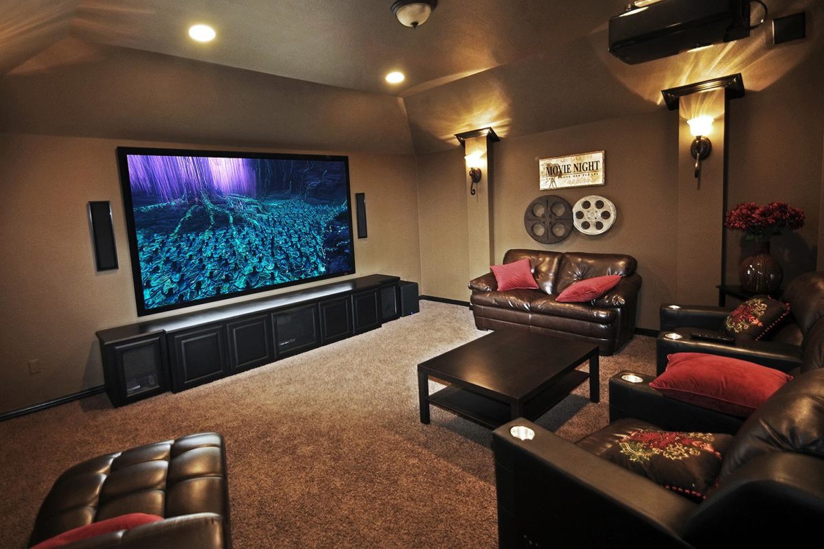 12 Ide Desain Ruang Home Theater Minimalis | Backdrop Solo