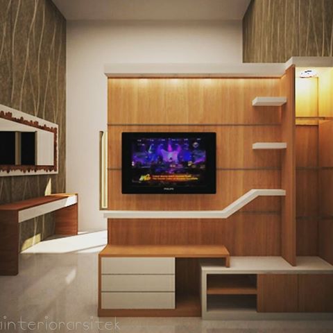 7 Ide Desain Backdrop TV Untuk Ruang Minimalis | Backdrop Solo