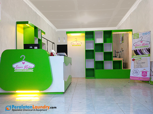 Ide Desain Interior Usaha Laundry | Backdrop Solo